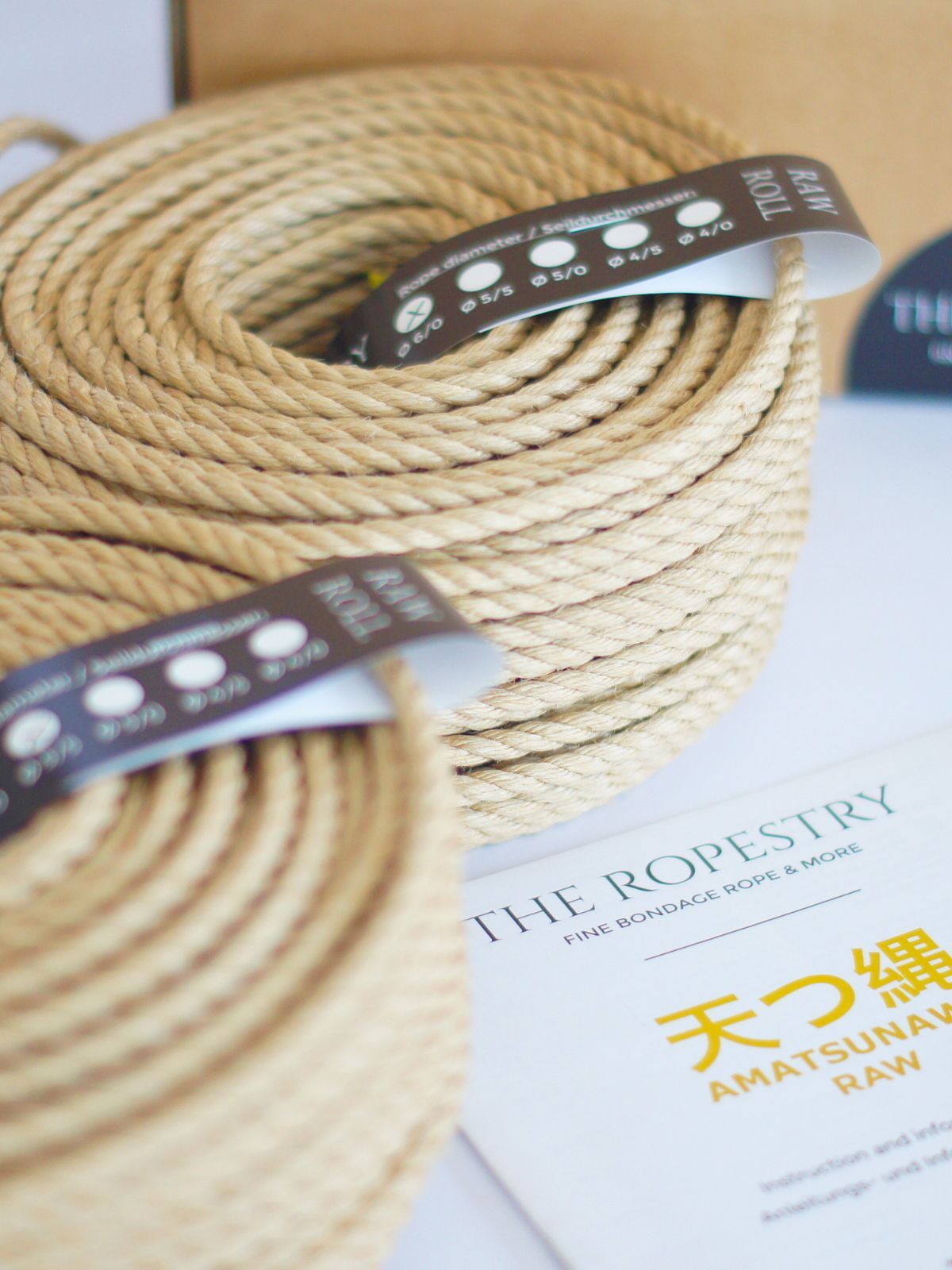 DOUBLE RAW ROLL - 2x 50m finest jute rope for bondage for DIY processing